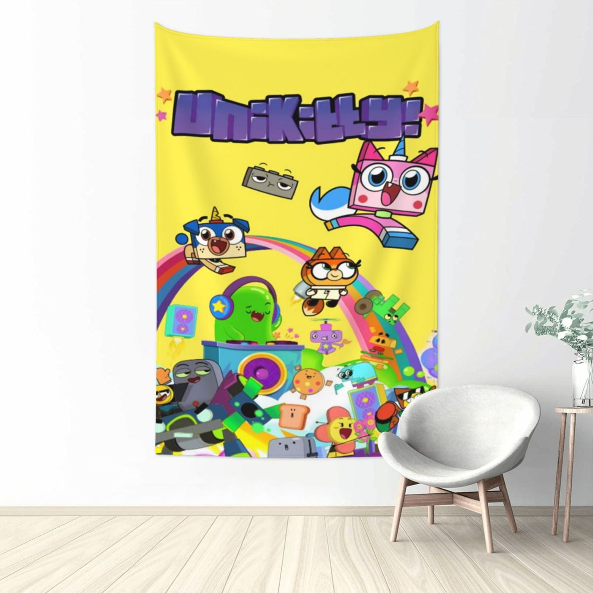 Unikitty Tapestry Large Banner Wall Hanging Tapestries Aesthetic Poster ...