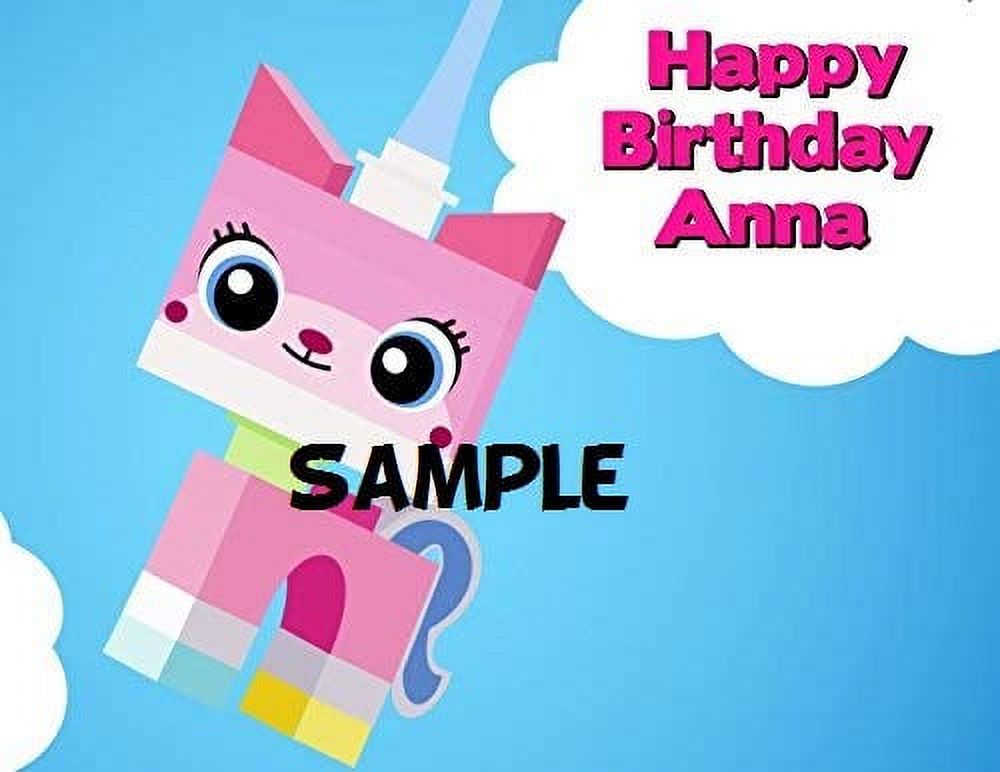 Unikitty Unicorn Cat Kawaii Image Photo Cake Topper Sheet Personalized ...