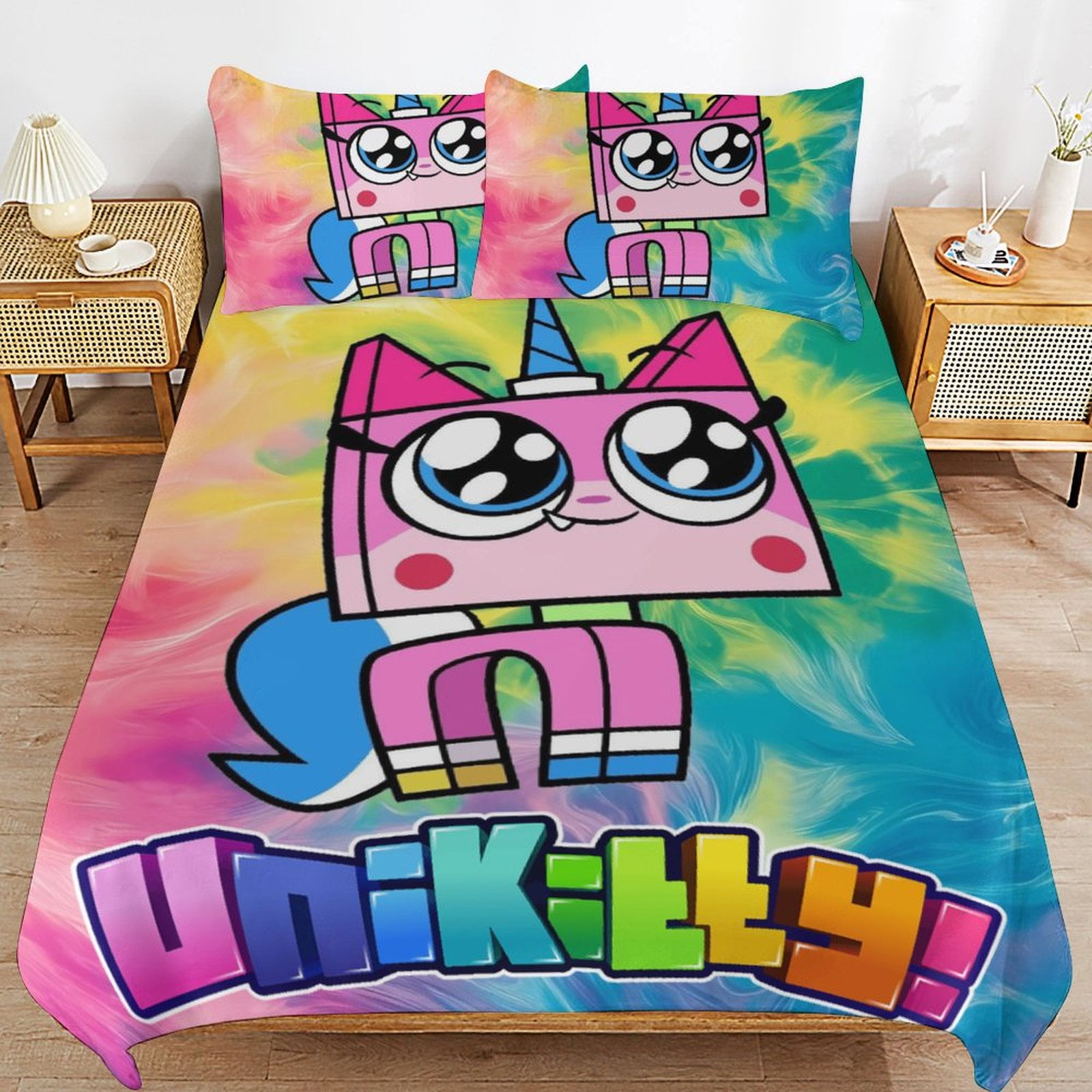 Unikitty! Unikitty! Bed Duvet Cover Microfiber Bedding Sets 3D Printed ...