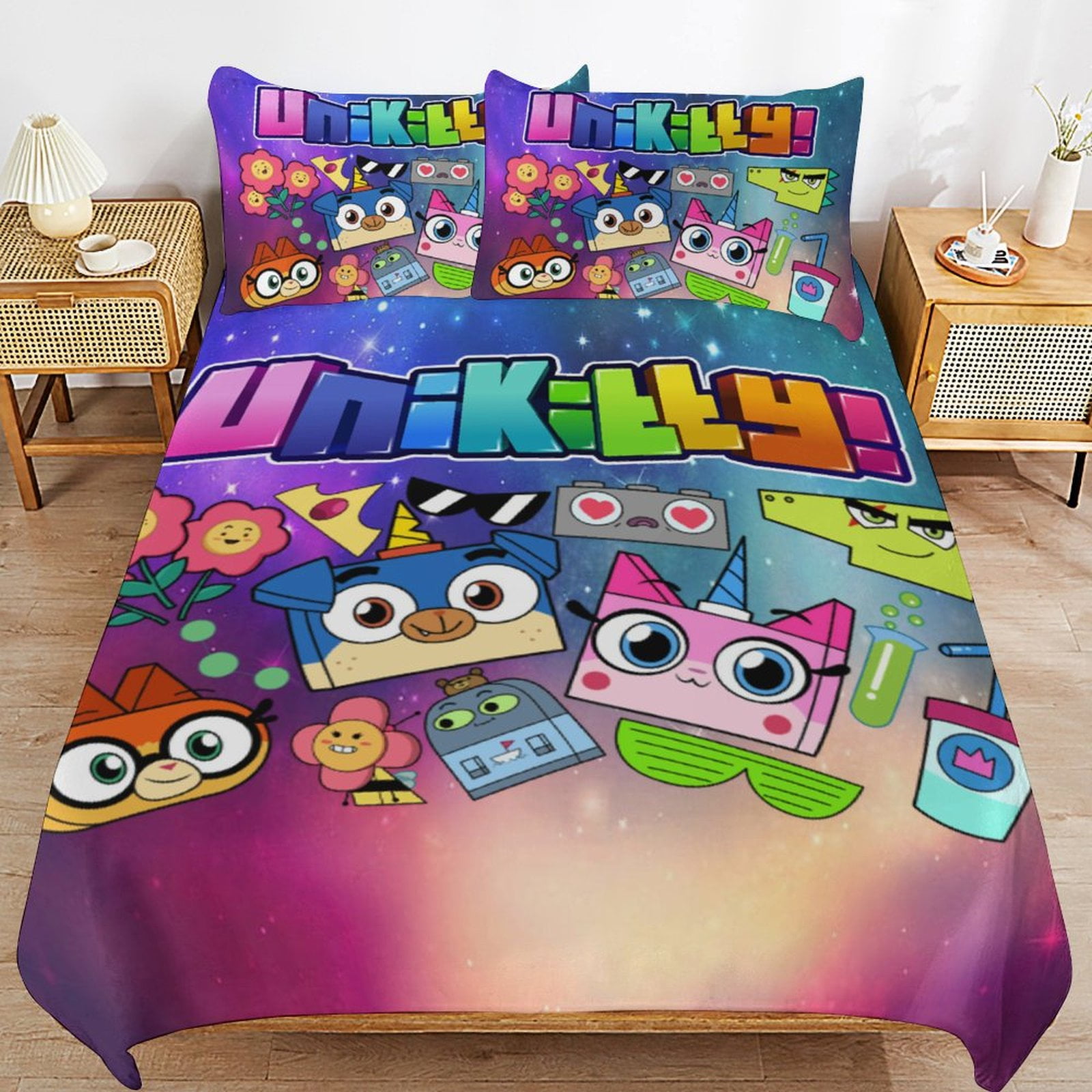 Unikitty! Unikitty! Bed Duvet Cover Microfiber Bedding Sets 3D Printed ...