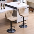 Unikome Bar Stools Set of 2, Adjustable Swivel Bar Chairs with 360 ...
