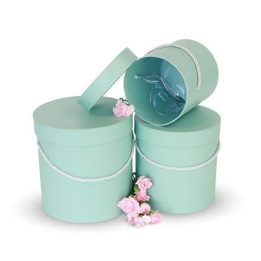Unikpackaging Set of 3 pcs, Round Flower/Gift Box with Lids - Interior ...