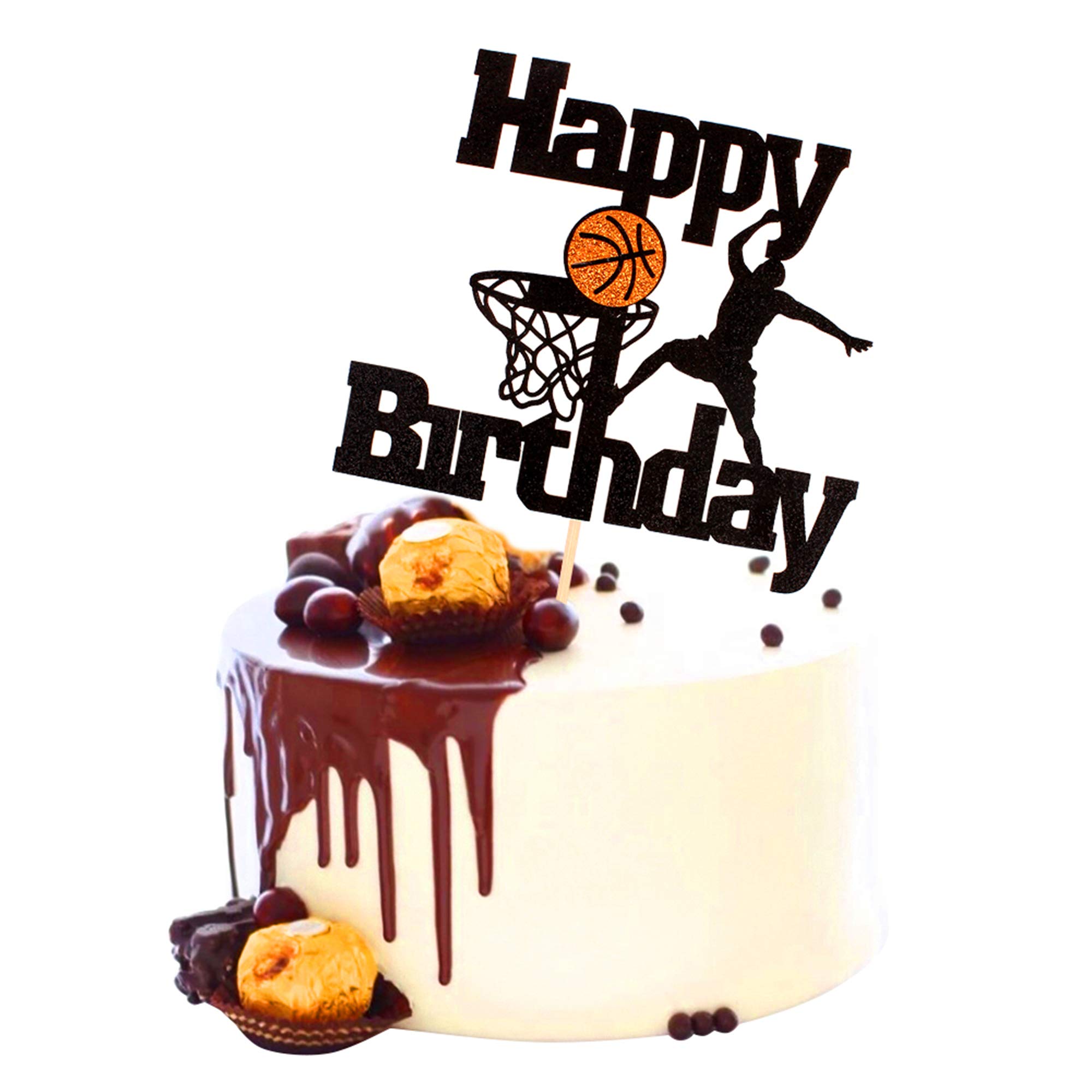 Unimall Basketball Happy Birthday Cake Topper Basketball Scene Themed ...
