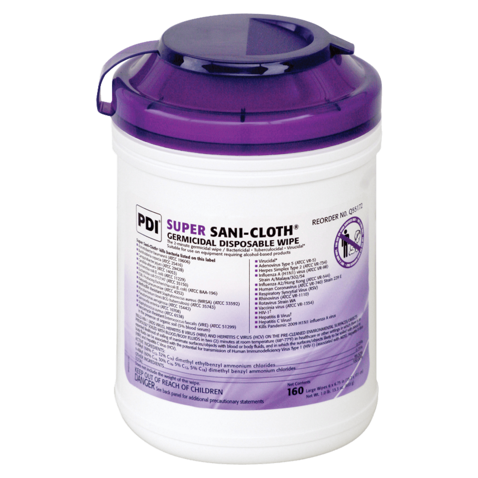 Super Sani-Cloth Wet Antiseptic Alcoholic Multi Use AntiBac Wipes, 1 ...