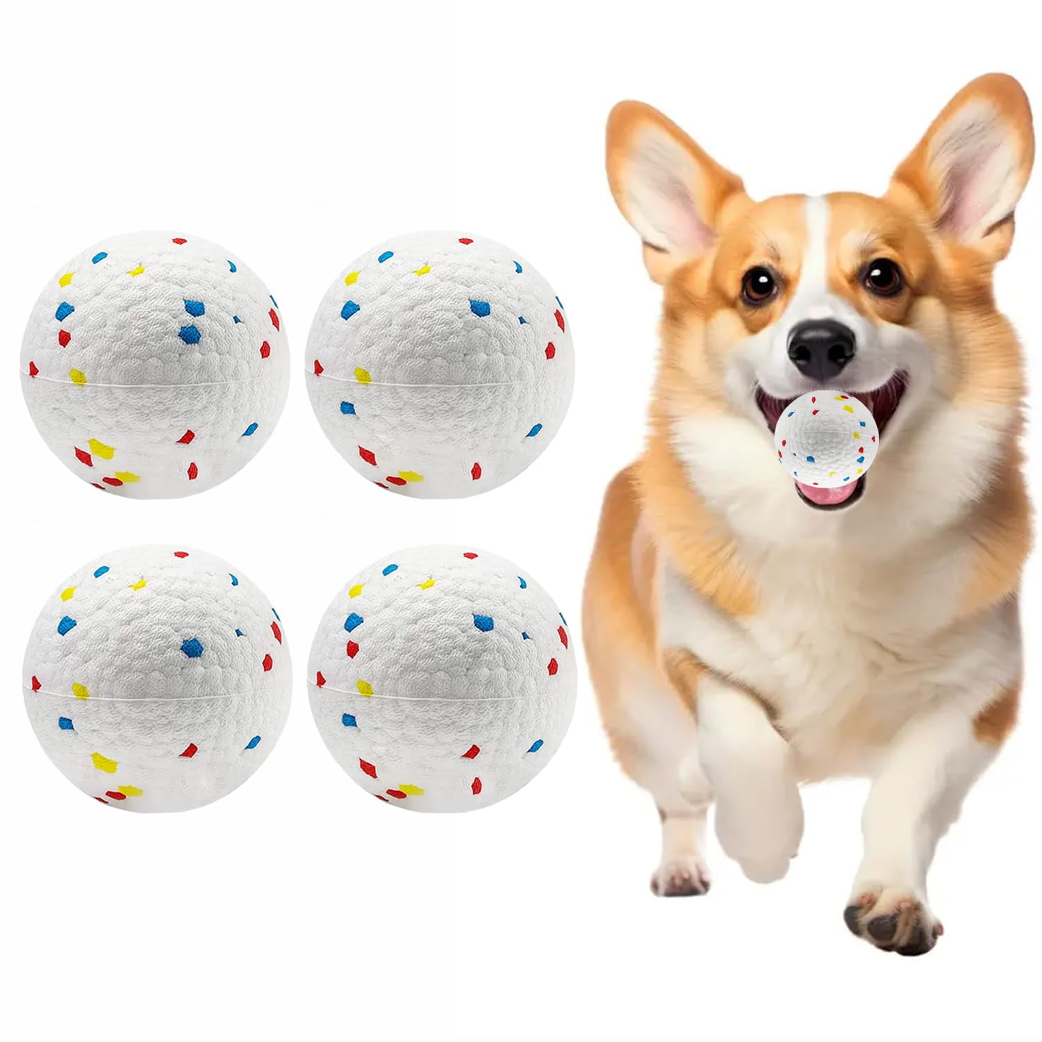 Unimore 4PCS 2.3" ETPU Dog Fetch ATT1Balls for Automatic Dog Toy Ball Launchers, Relieves ...