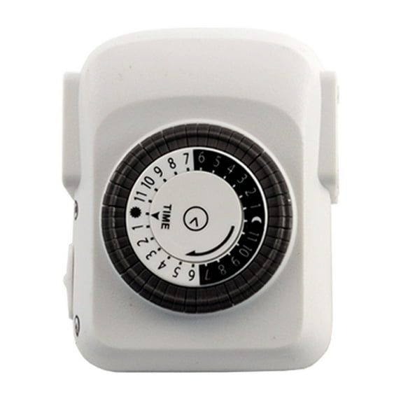 Uninex 24 Hour Mechanical Pin Timer Plug-In with 2 Grounded Outlets ...