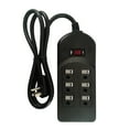 Uninex 6 Outlet 4 FT 14/3 AWG 750 Joules Surge Protector Flat Plug EMI ...