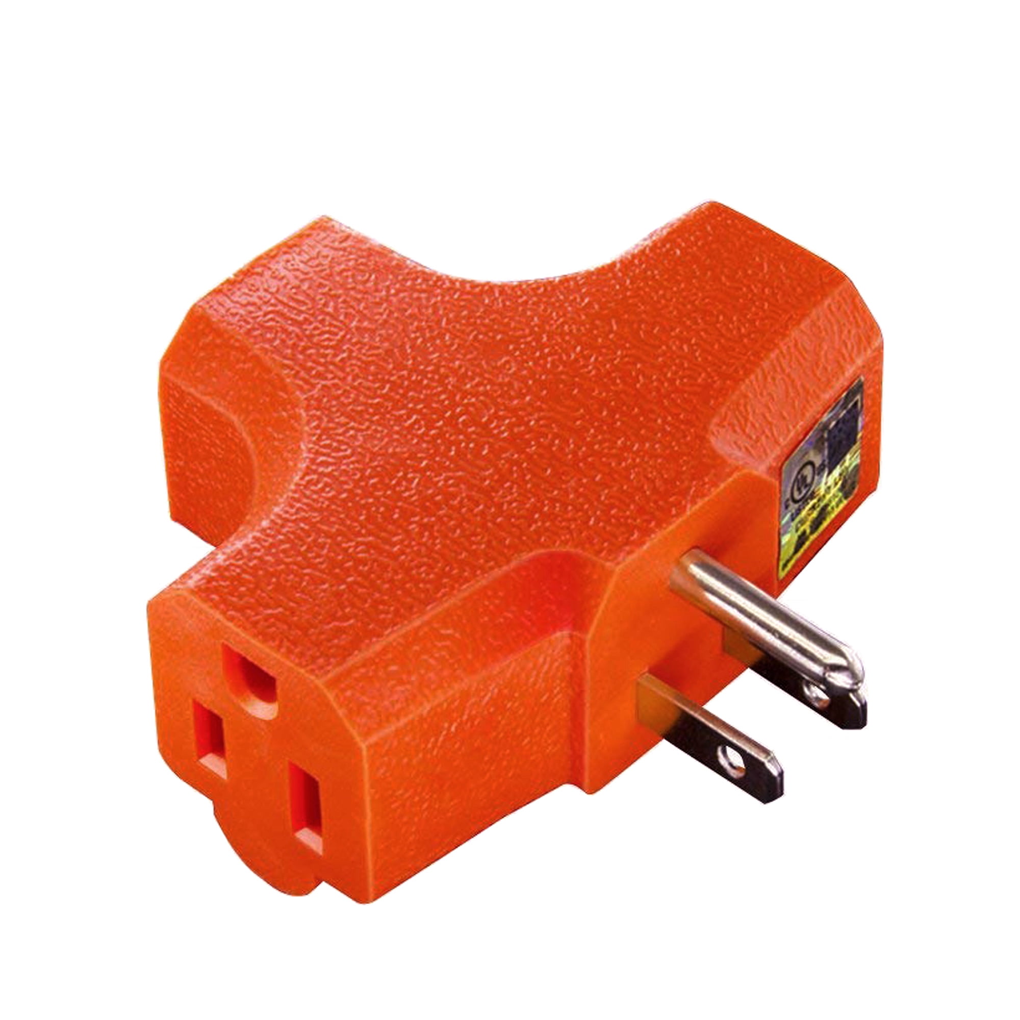 Uninex T-shape Triple (3) Outlet Heavy Duty Grounded Wall Plug Tap ...