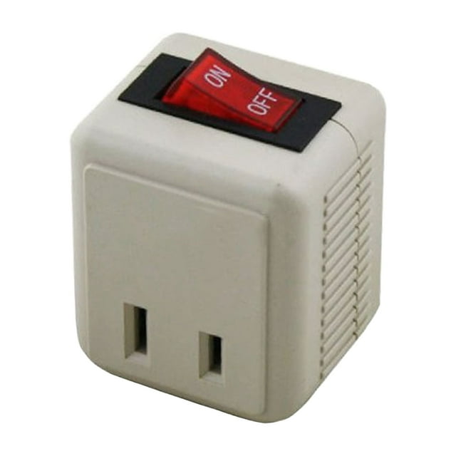 Uninex Wall Tap Outlet W/Turn ON/OFF Switch Power Adapter 2 prong Plug ...