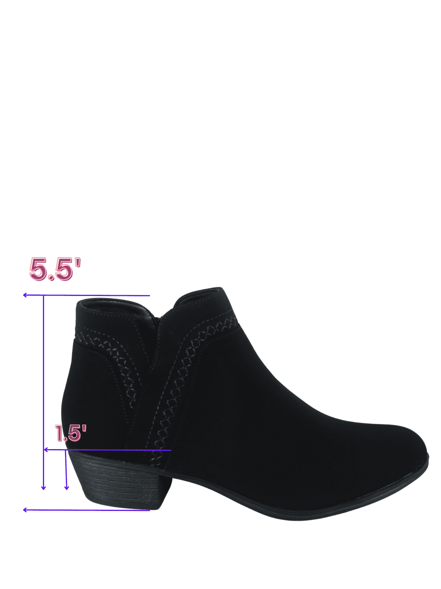 Union-08 Women Ankle Boots Dress Low Heel Pointed Toe Ankle Booties ...