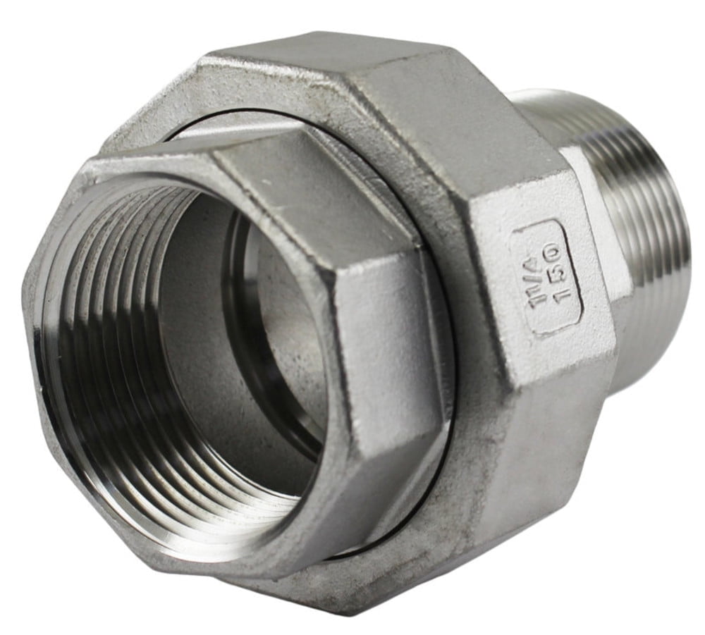 Union 1-1/4" Male x Female NPT Ports Stainless Steel Pipe Fitting ...