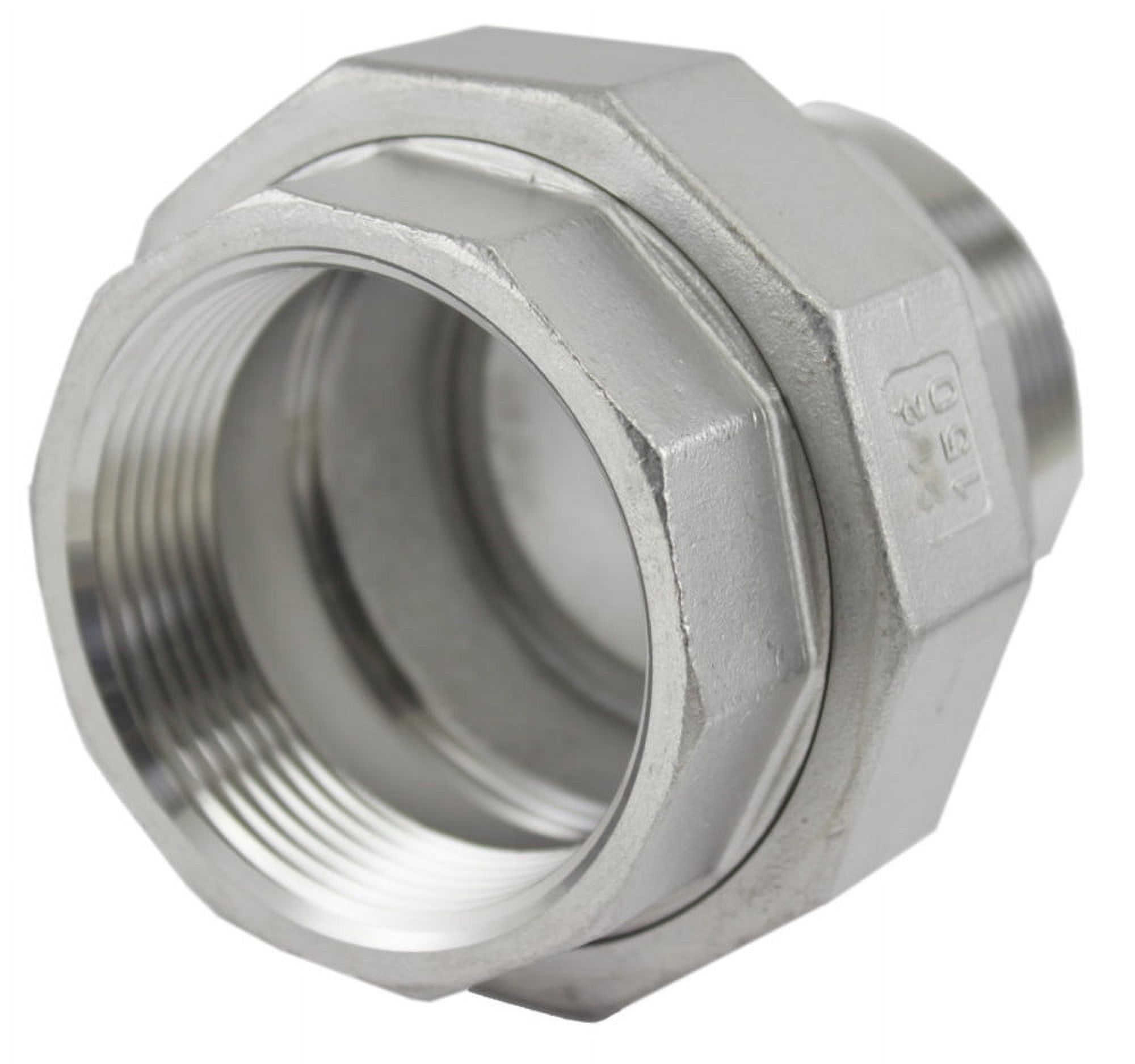 Union 2-1/2" Male x Female NPT Ports Stainless Steel Pipe Fitting, 5 ...