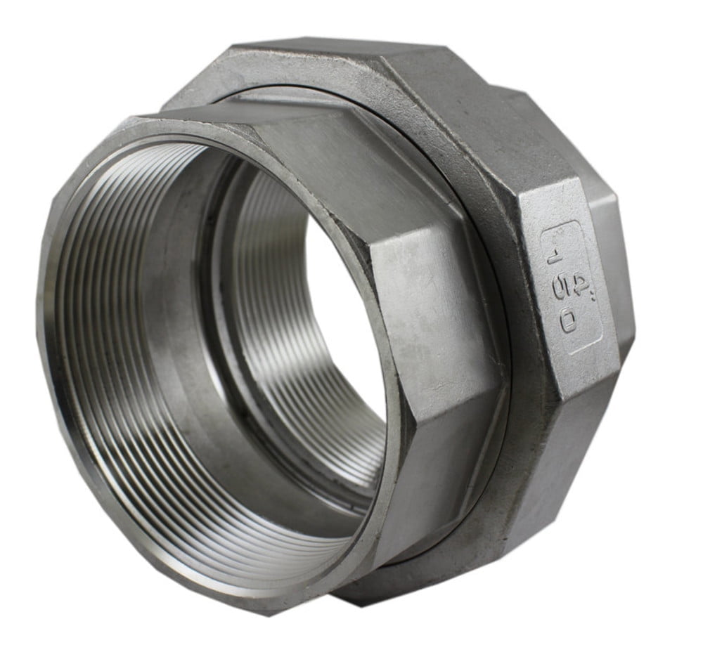 Union 4" Female Ports Stainless Steel Pipe Fitting, 2 Pack - Walmart.com