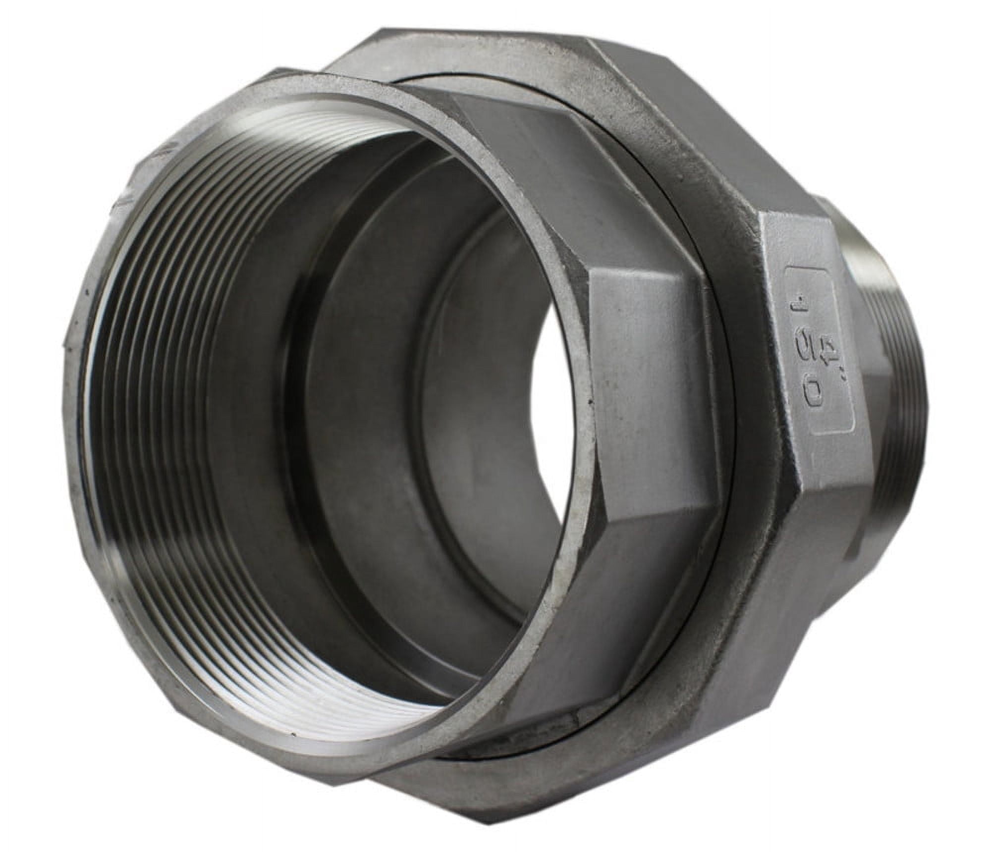 Union 4" Male x Female NPT Ports Stainless Steel Pipe Fitting, 5 Pack ...