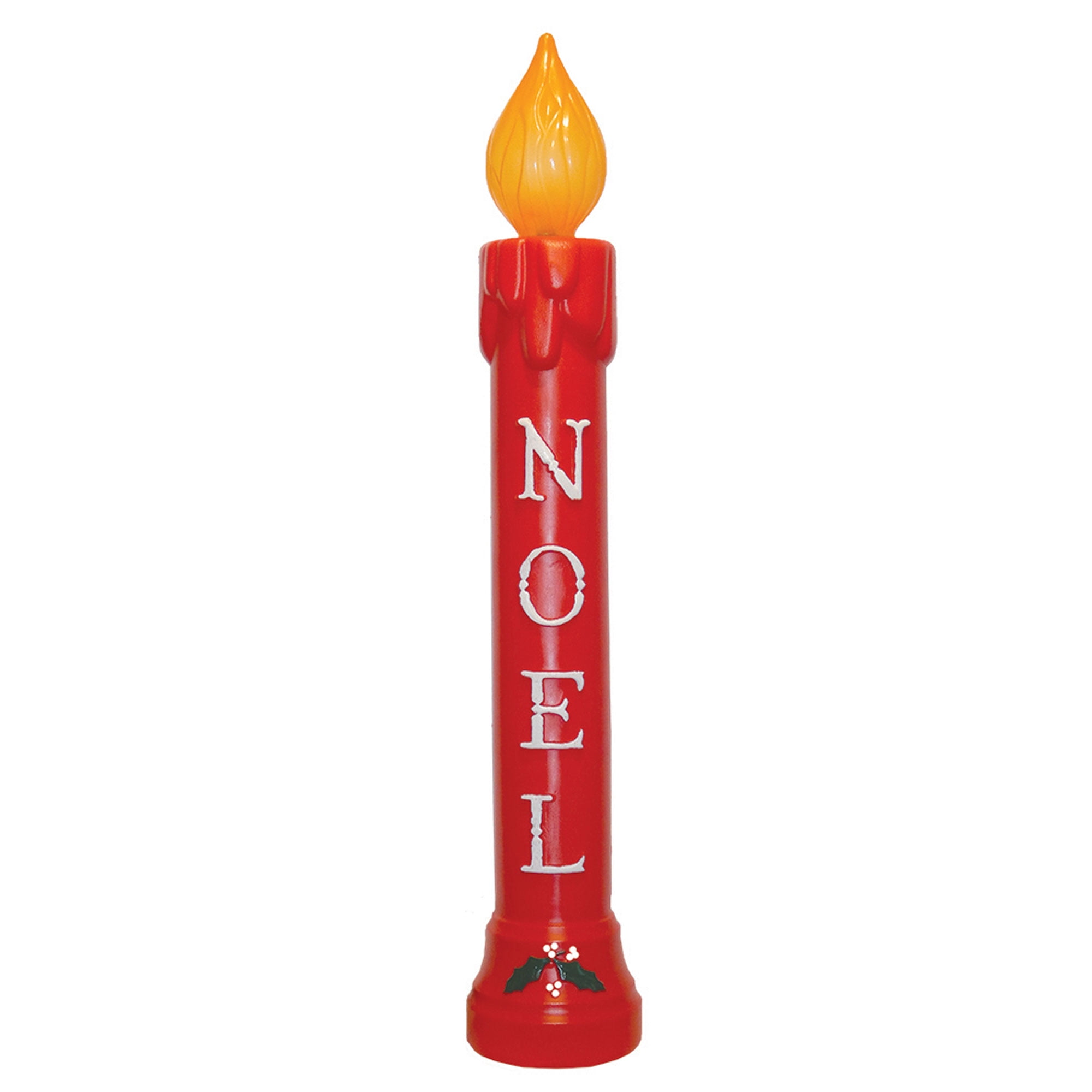 Union 39 Inch Pre-Lit Christmas Noel Candle Indoor/Outdoor Decorations ...
