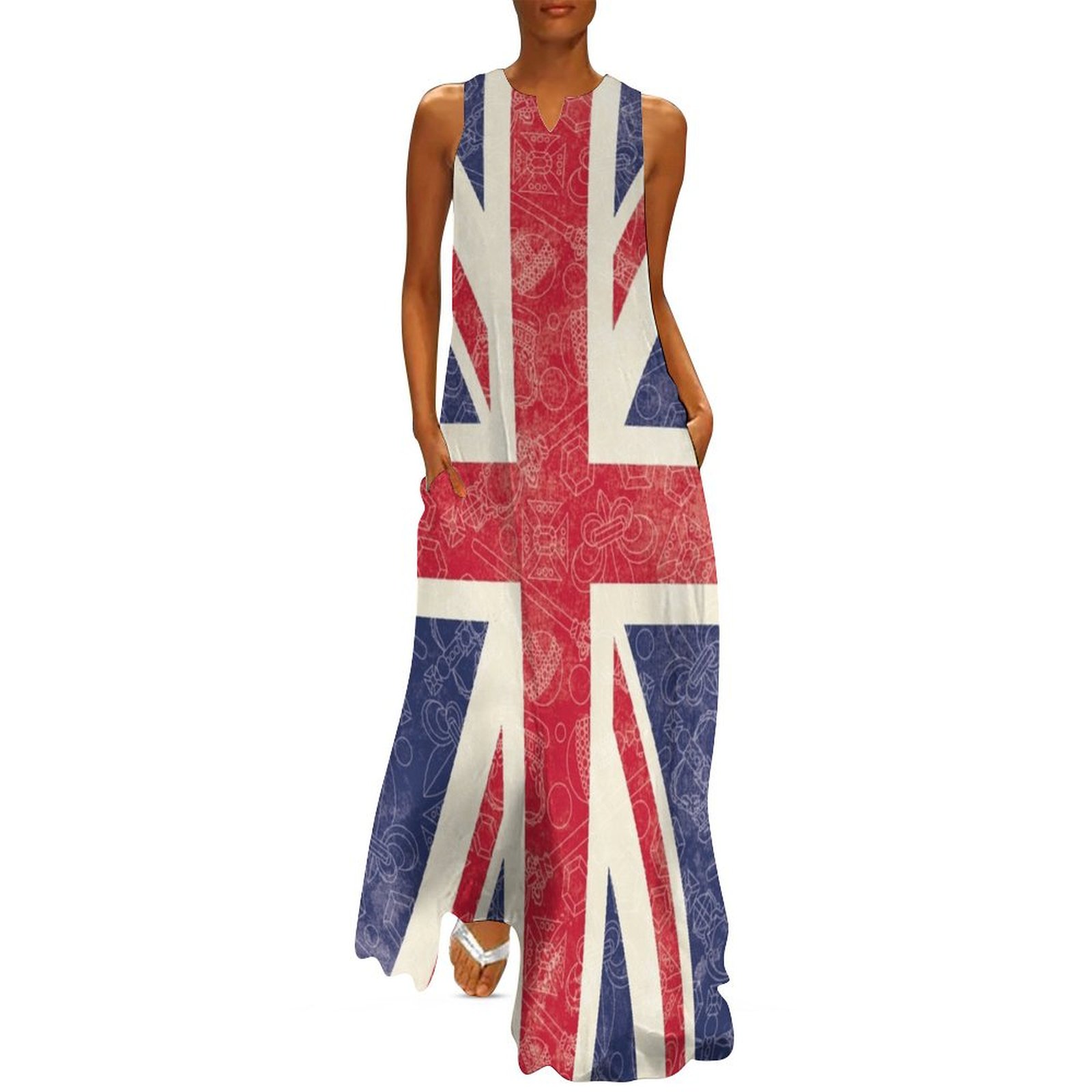 Union Flag Long Dress women long dresses birthday dress for women ...