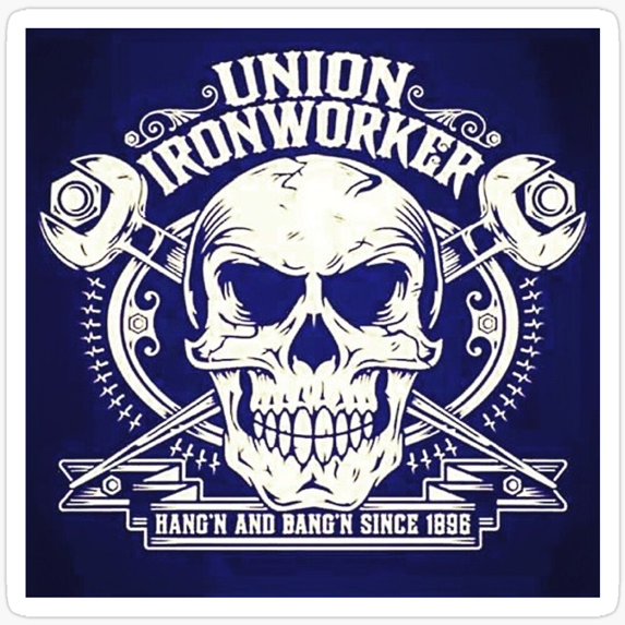 Union Iron Workers Sticker Phone Decal Water Bottle Stickers Car Decals ...