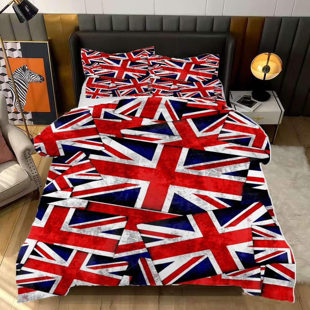 Union Jack British England UK Flag Comforter Set Twin Size Bedding Set ...