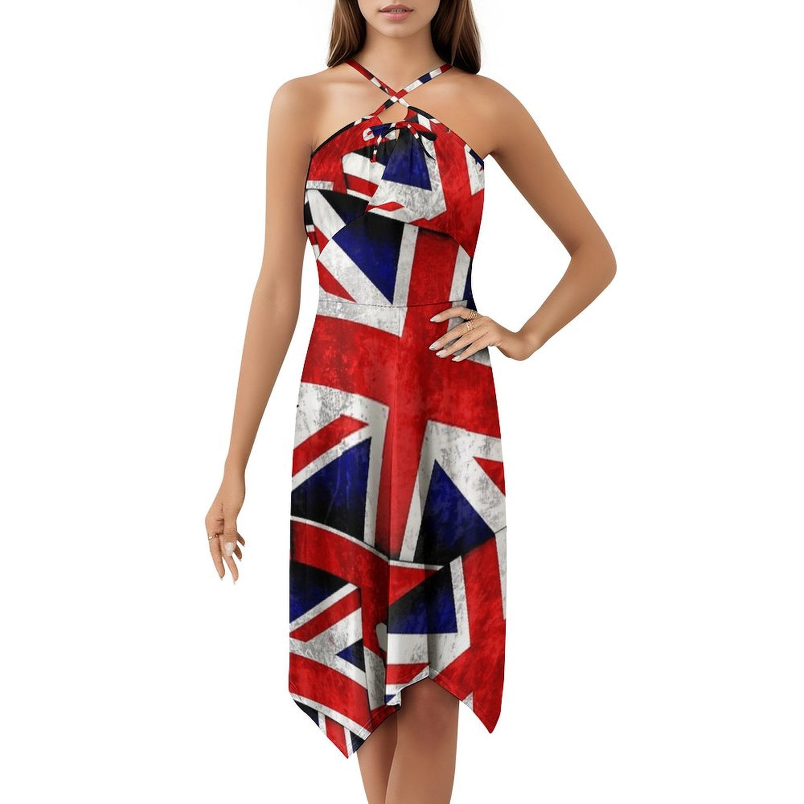 Union Jack British England UK Flag Dress Elegant Party Dresses Evening ...