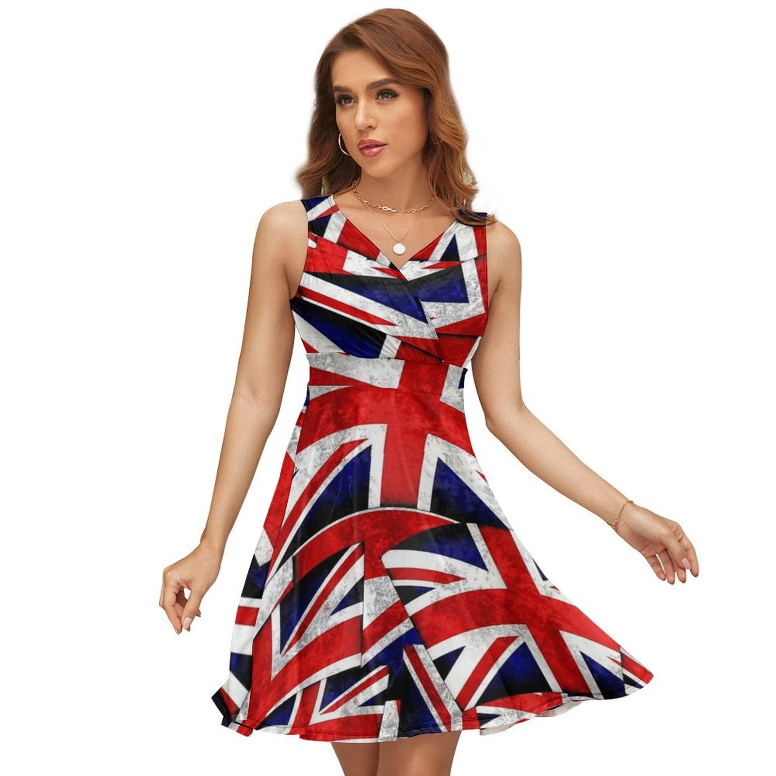 Union Jack British England UK Flag Dress Fashion Beach Long Dresses ...