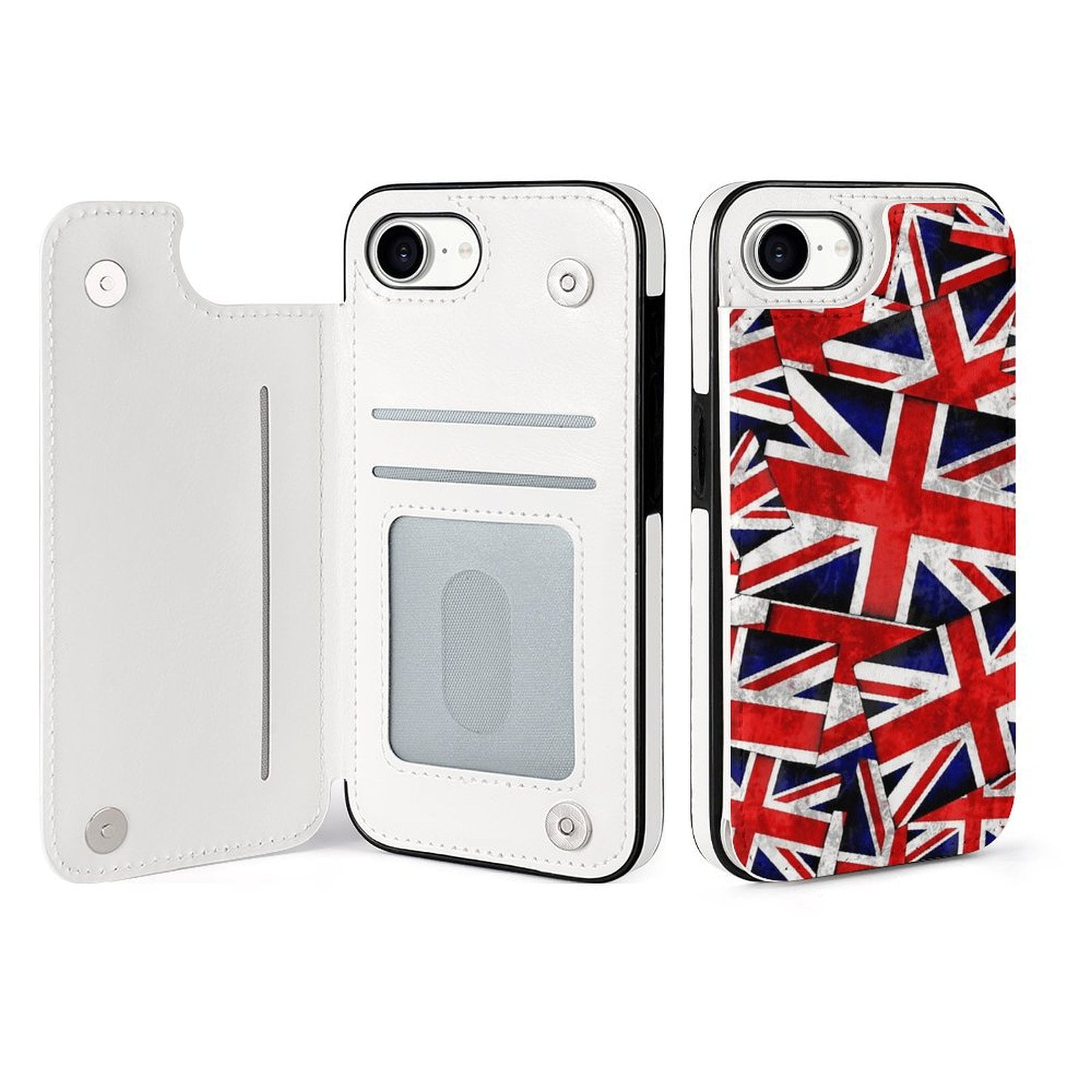 Union Jack British England UK Flag Leather Wallet Case for iPhone 16 ...
