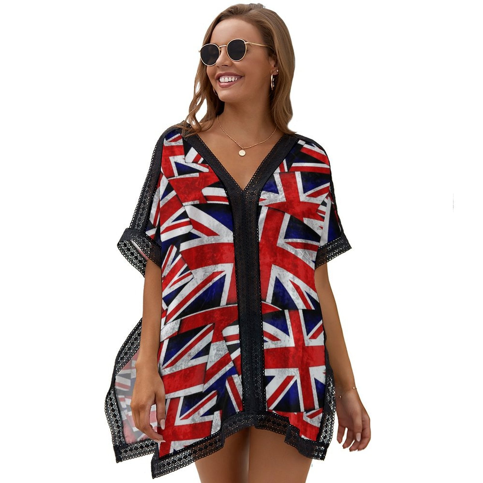 Union Jack British England UK Flag Women's Swimsuit Coverup Summer ...