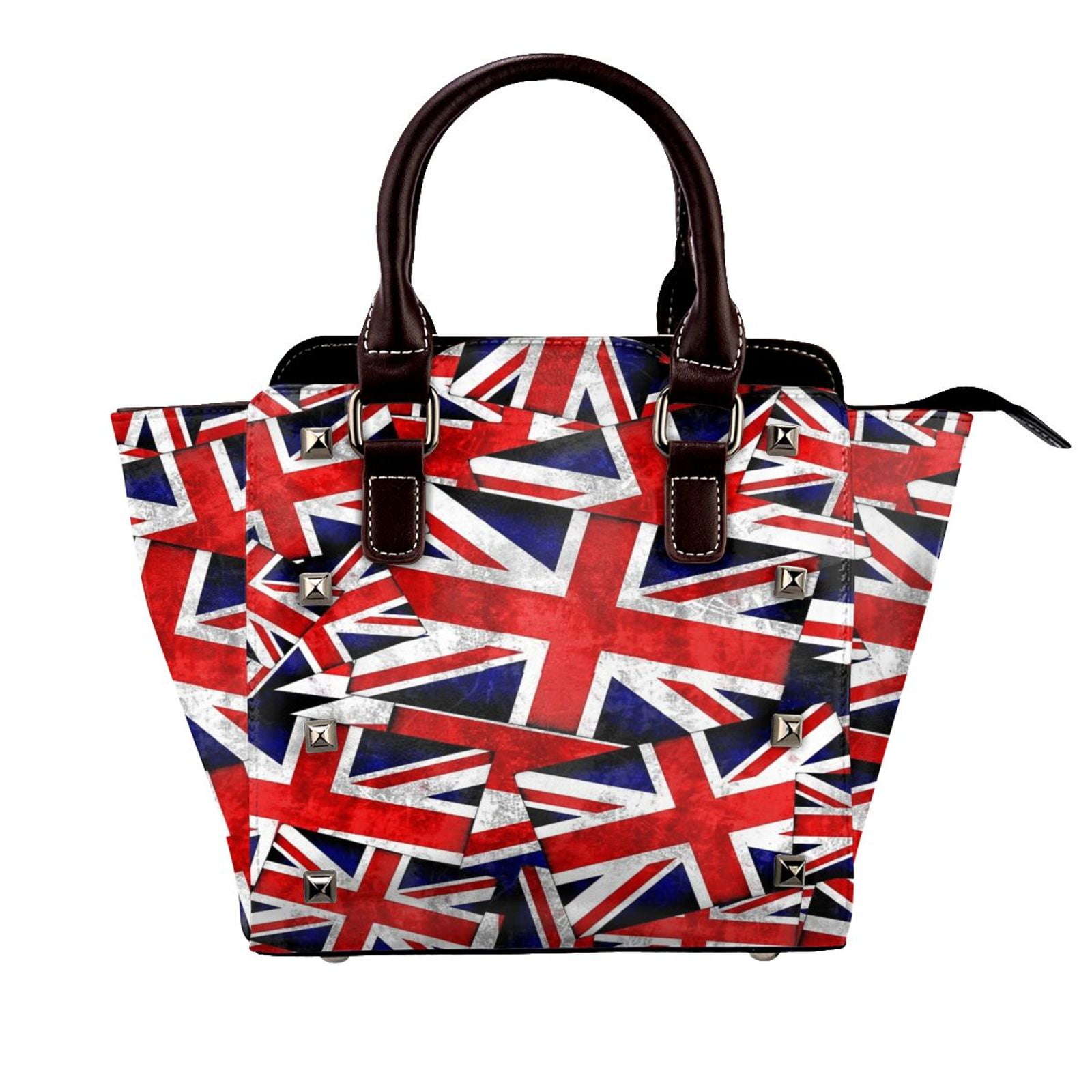 Union Jack British England Uk Flag Rivet Fashion One-Shoulder Women's ...
