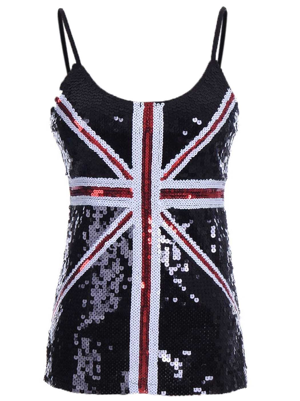 Union Jack British Flag Fashion People United Kingdom Flag Women Sequin ...