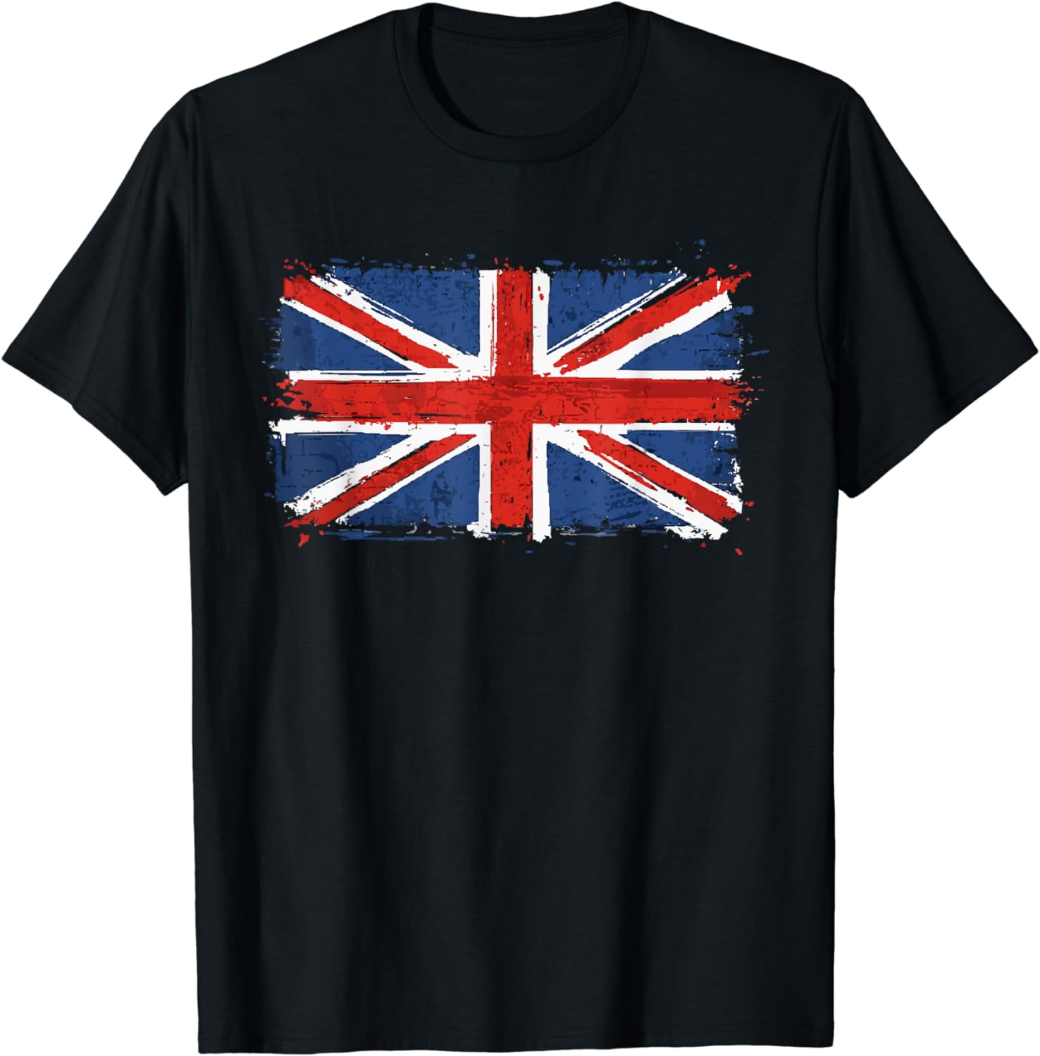 Union Jack British Flag Vintage Grunge Ripped United Kingdom T-Shirt ...