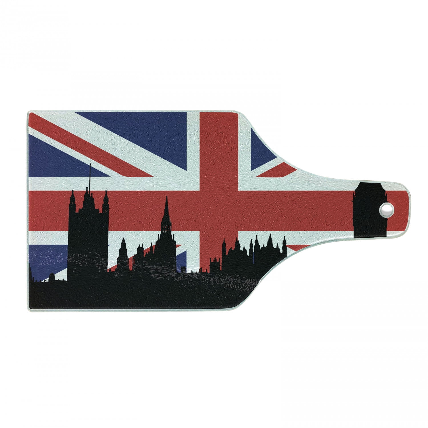 Union Jack Cutting Board, Houses of the Parliament Silhouette on UK ...