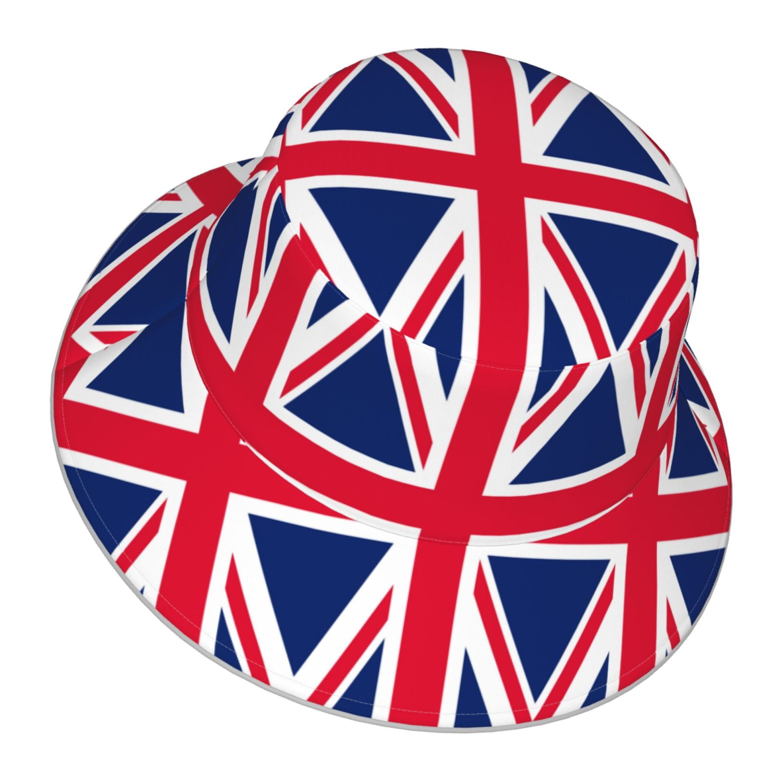 Union-Jack Flag Bucket Hat With Reflective Stripe Beach Sun Fishing Hat ...