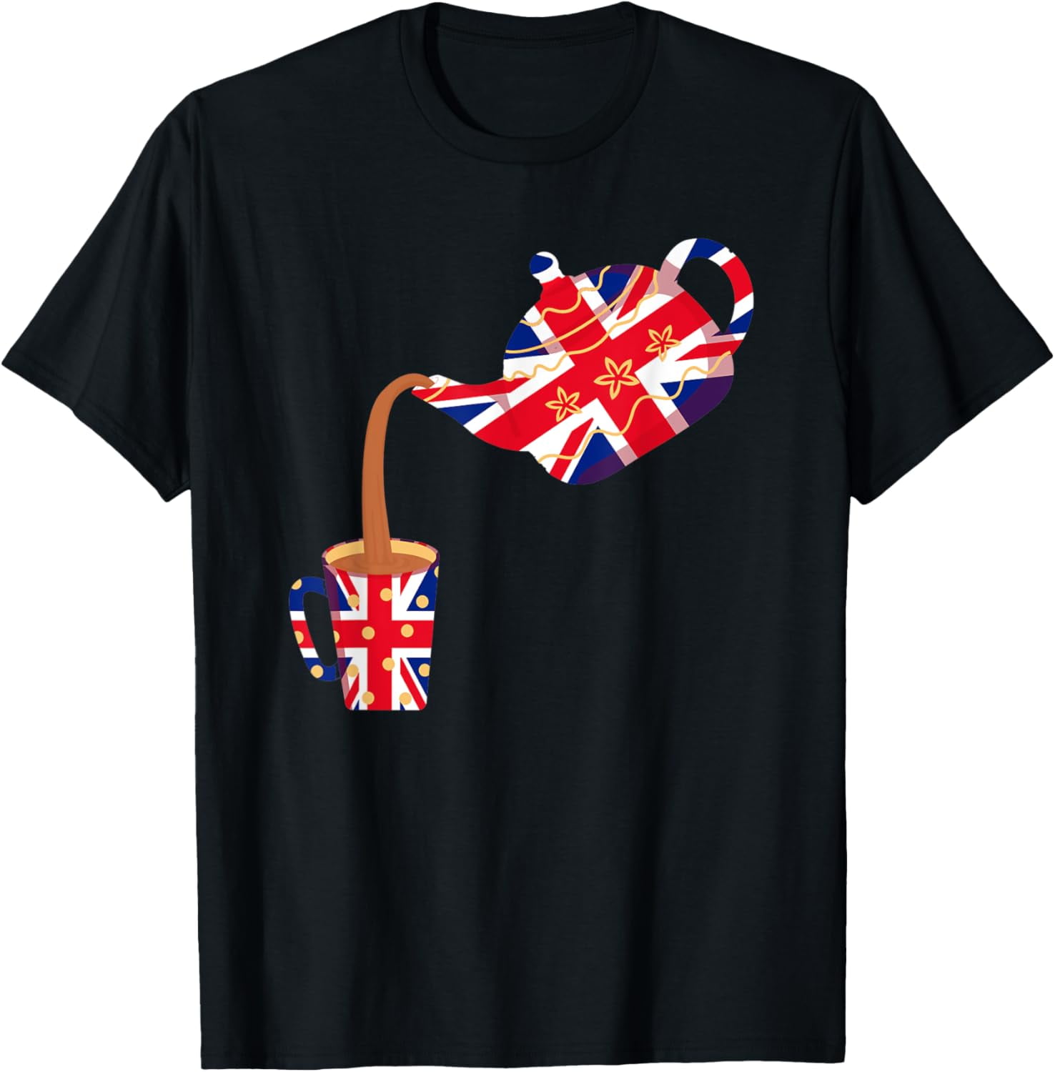 Union Jack Flag Idea For kids & British Expats With Teapot T-Shirt ...