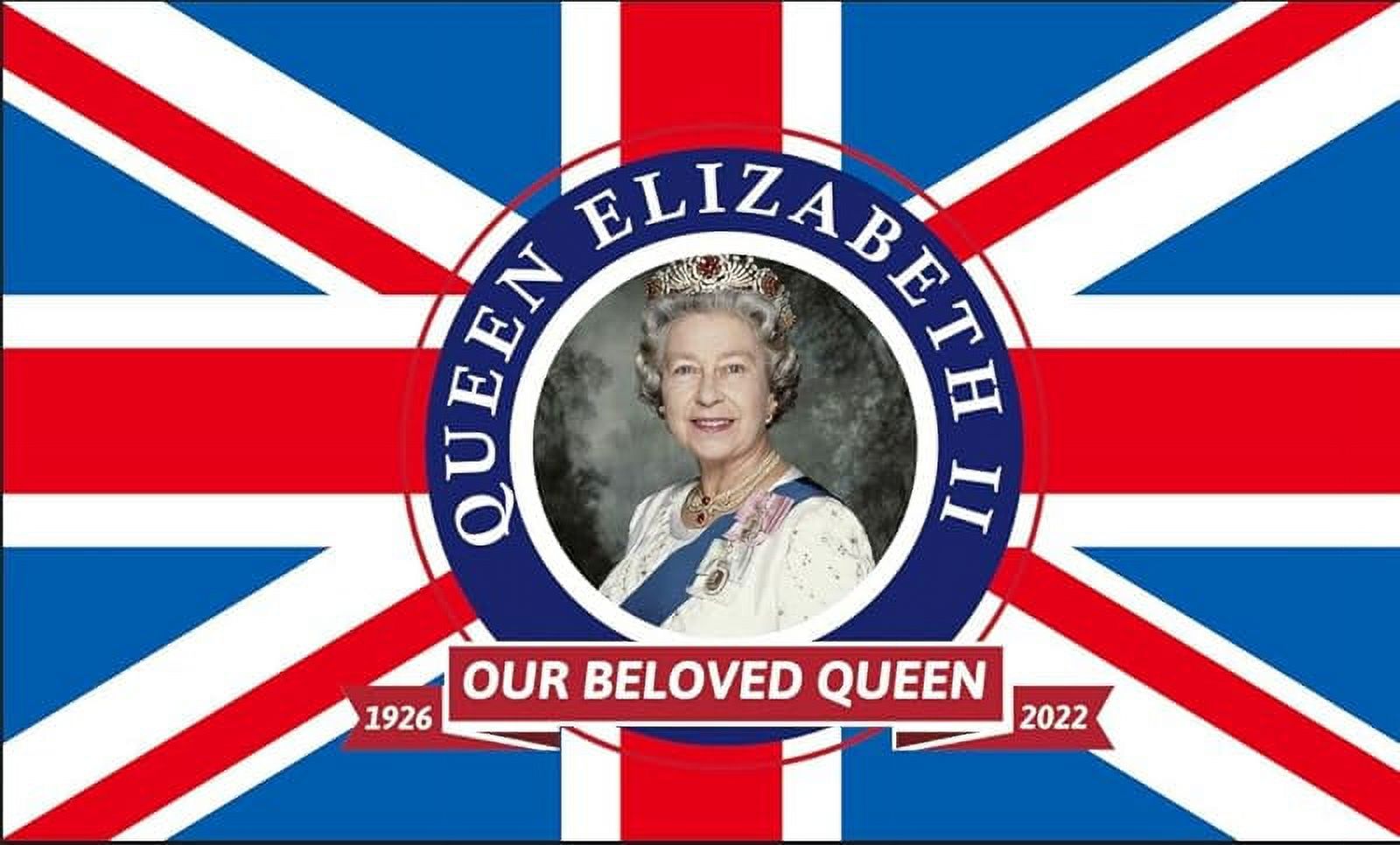 Union Jack Flag Queen Elizabeth Flag British Flag with Royal Coat of ...