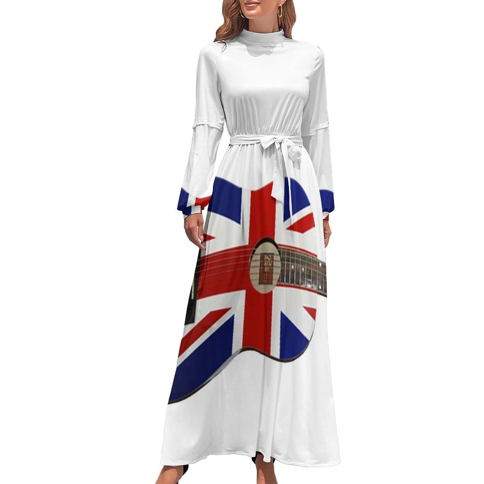 Union Jack Guitar Long Dress Dress vintage luxury woman evening dress ...