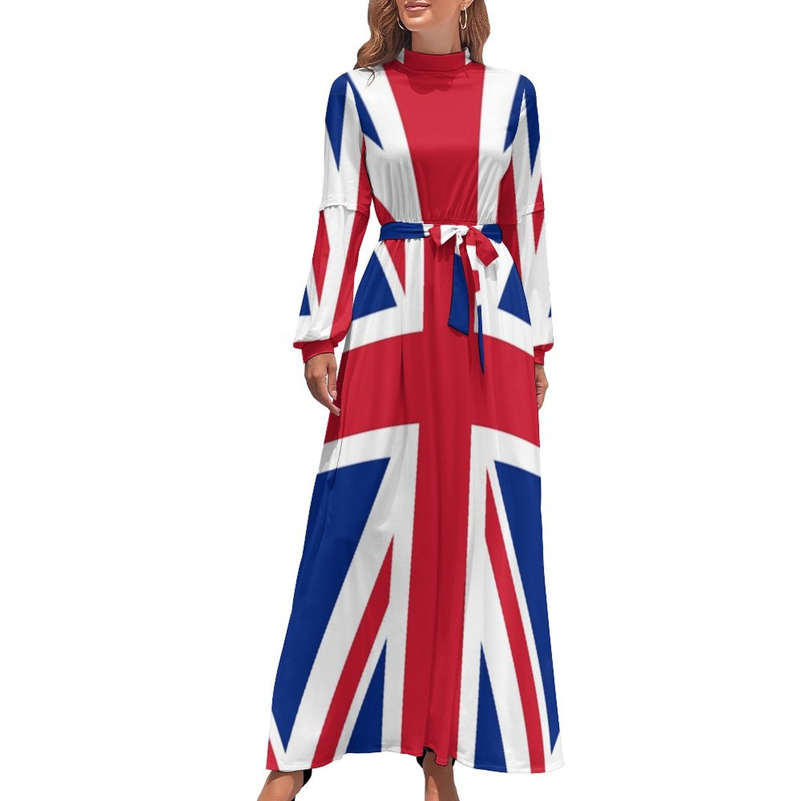 Union Jack Long Dress Women's long dress chic and elegant woman dress ...