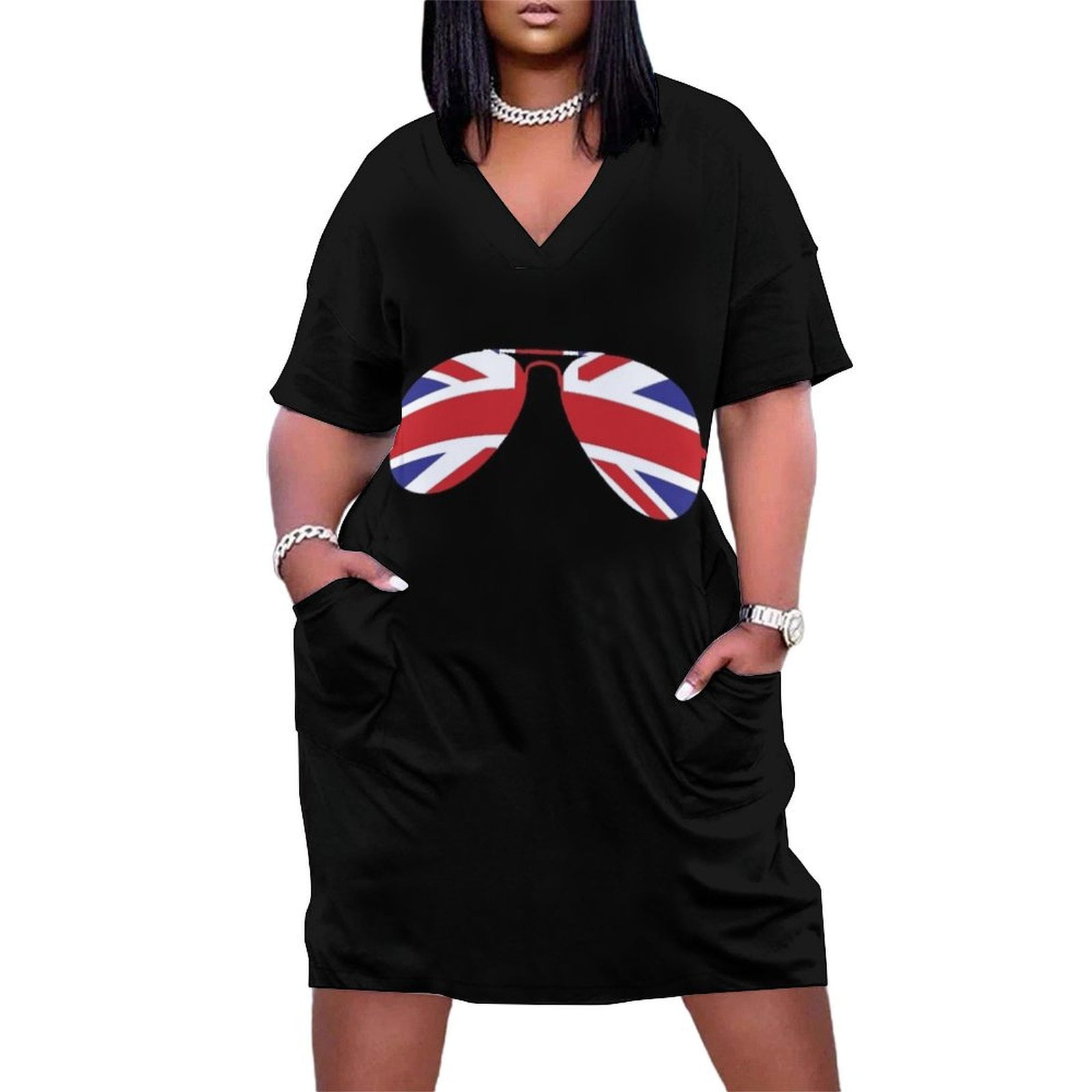 Union Jack Loose Pocket Dress dresses summer dresses ladies 2025 summer ...