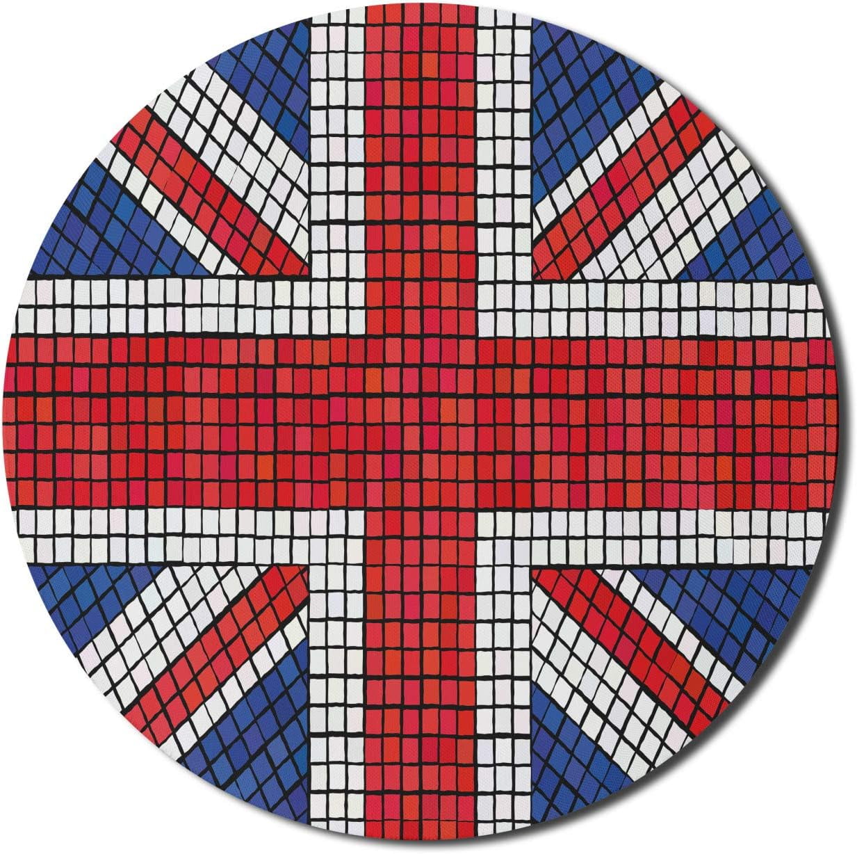 Union Jack Mouse Pad for Computers, Mosaic Tiles Inspired Design ...
