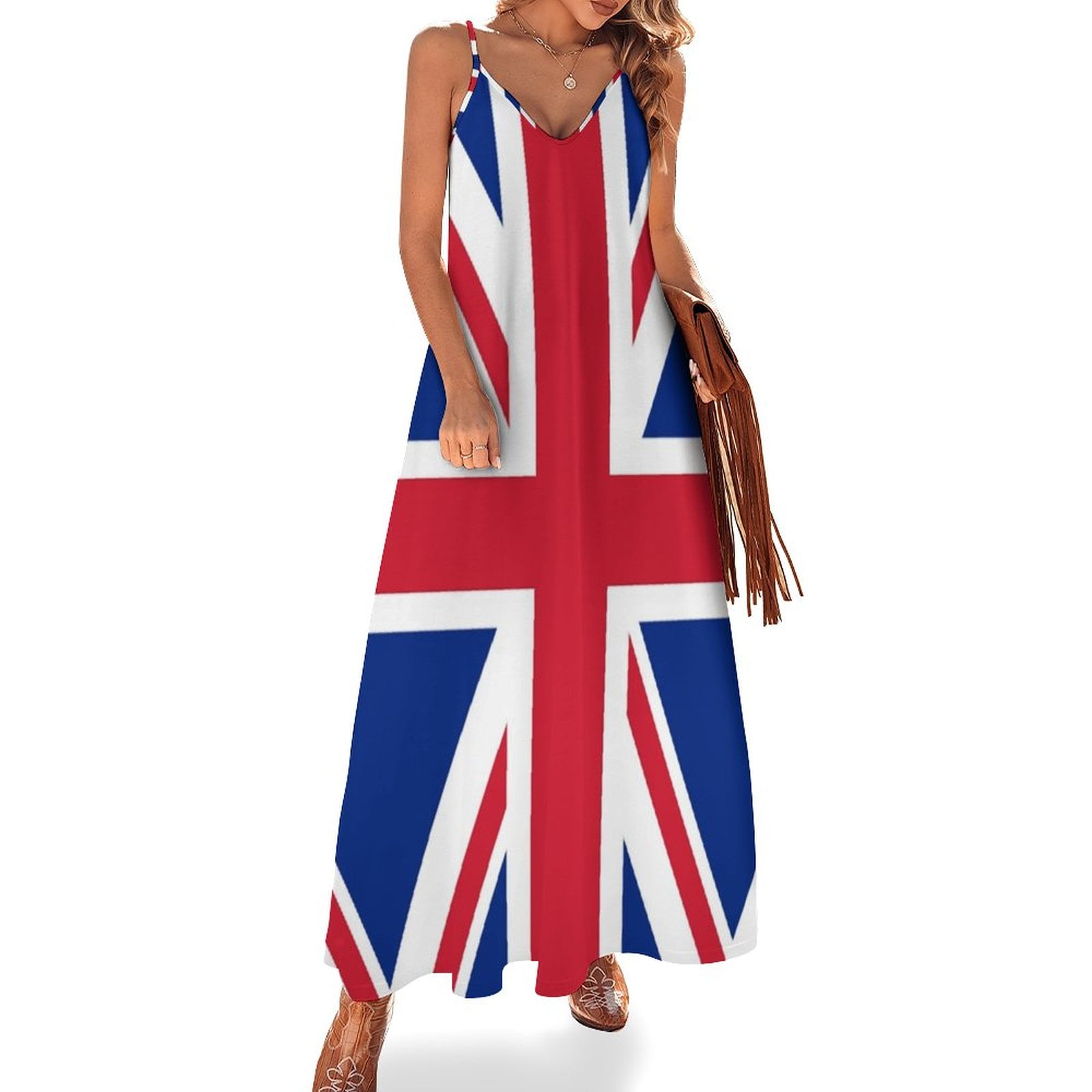 Union Jack Sleeveless Dress prom clothes evening dress woman sexy dress ...