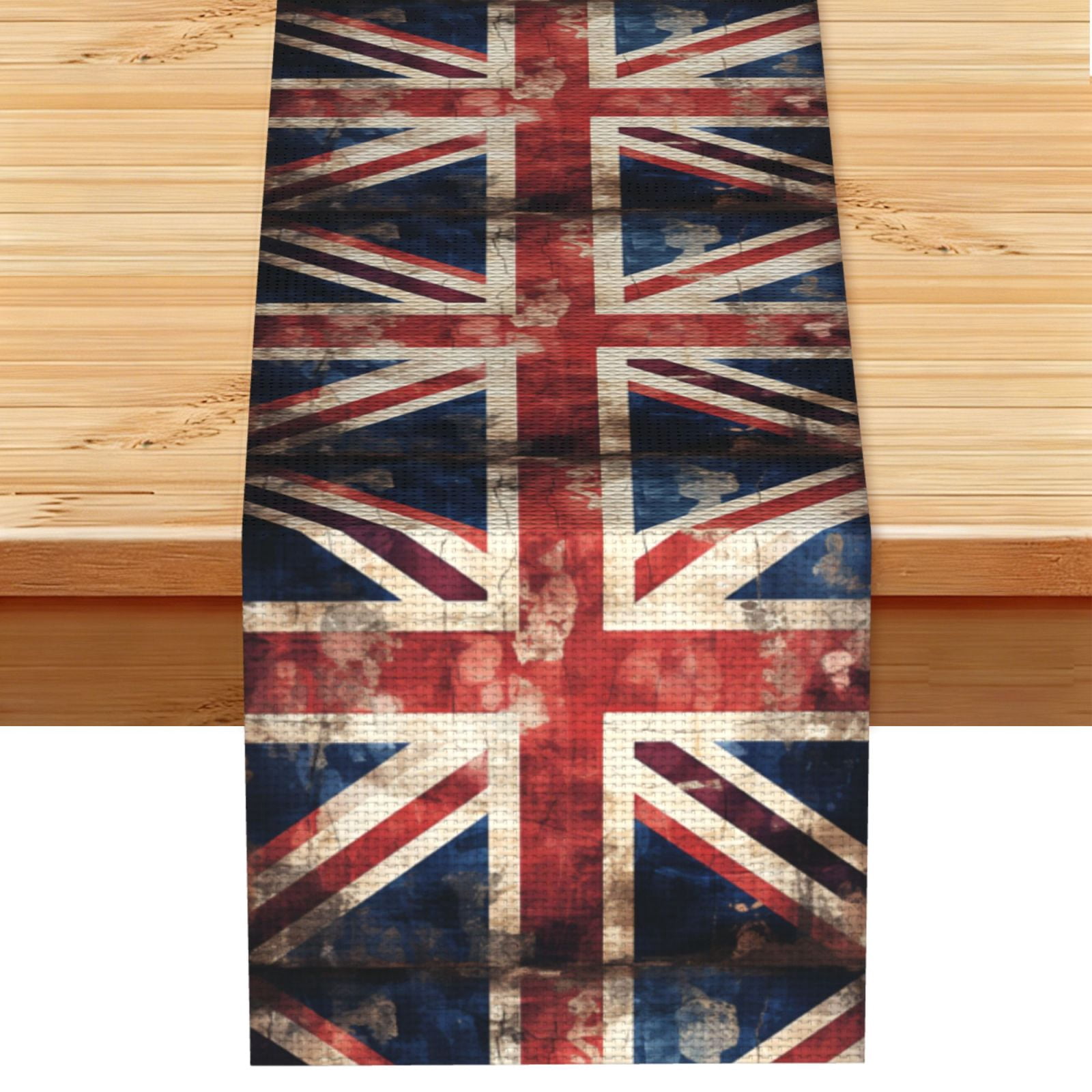 Union Jack UK Flag Vintage Table Runner 13x72 Inch for Dining Table ...