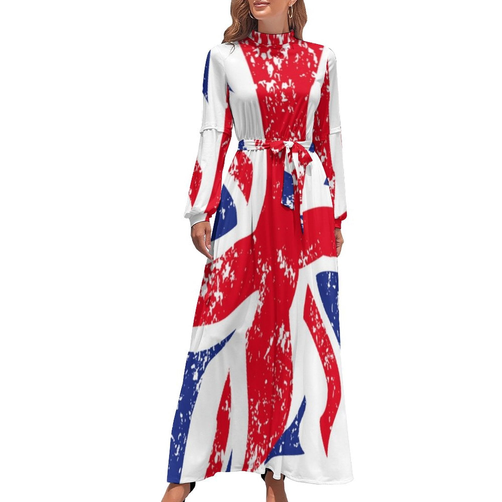 Union Jack (United Kingdom Flag) Long Dress chic and elegant woman ...