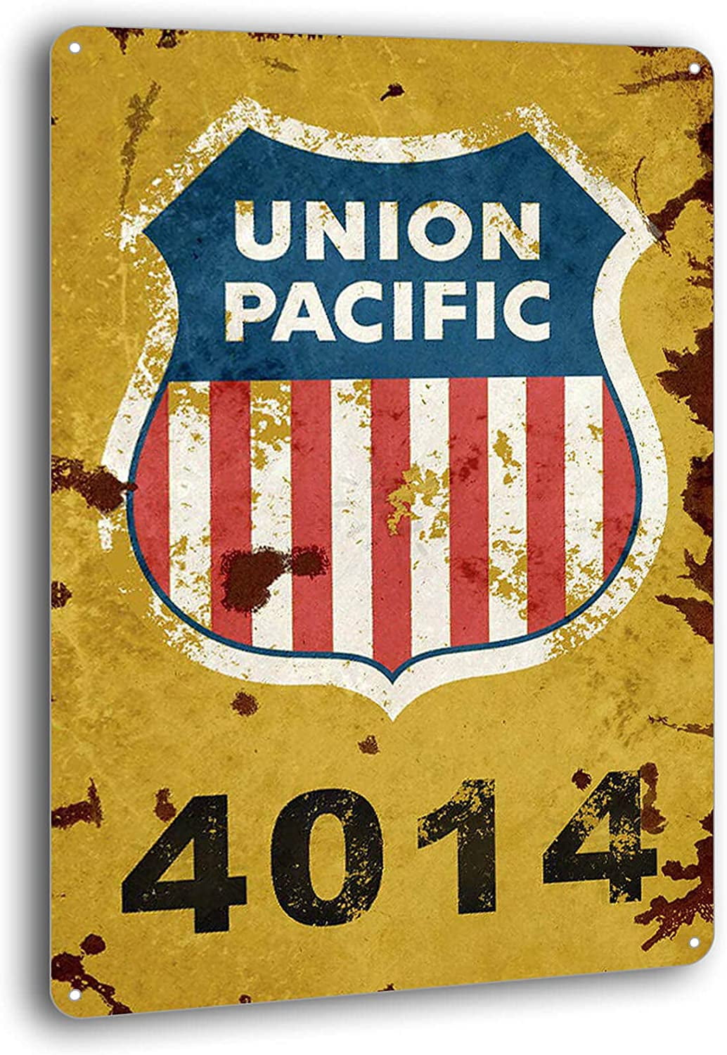 Union Pacific Railway Logo Train Railroad Rustic Retro Wall Decor Metal ...