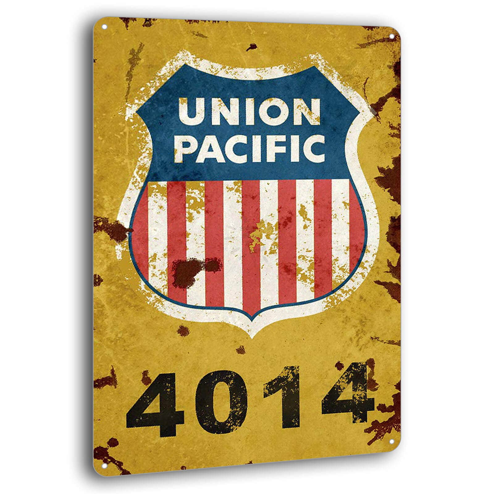 Union Pacific Railway Logo Train Railroad Rustic Retro Wall Decor Metal ...