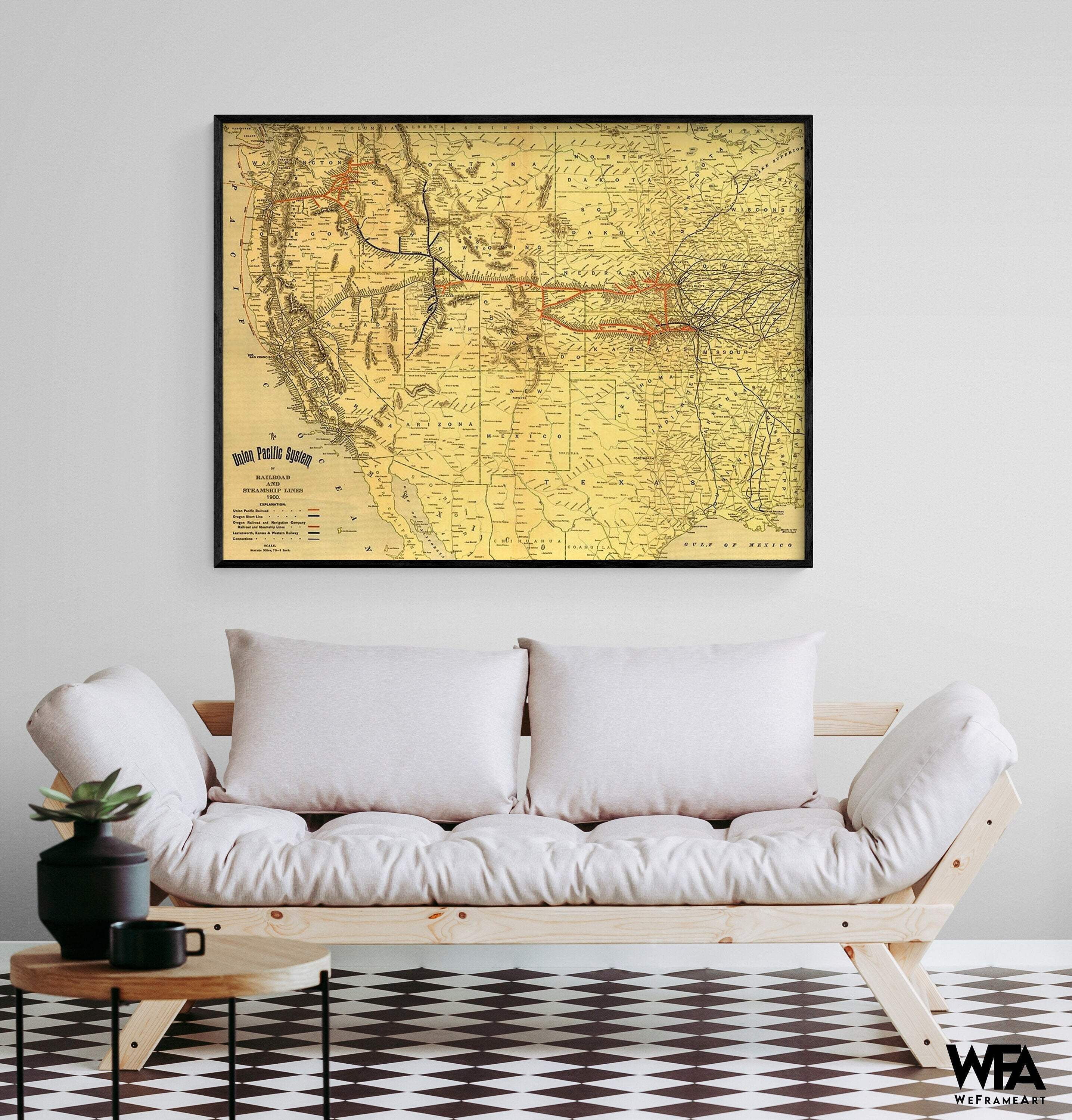 Union Pacific system of railroad and steamship lines 1900, Old Railway ...