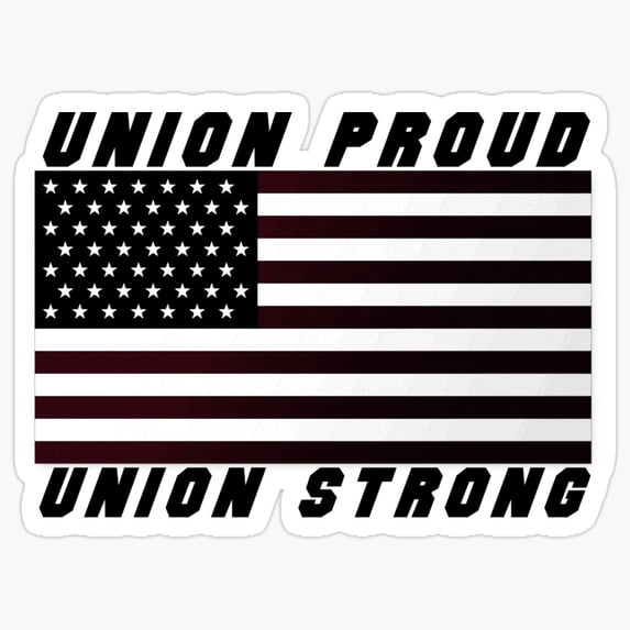 Union Proud - Union Strong Sticker Phone Decal Water Bottle Stickers ...