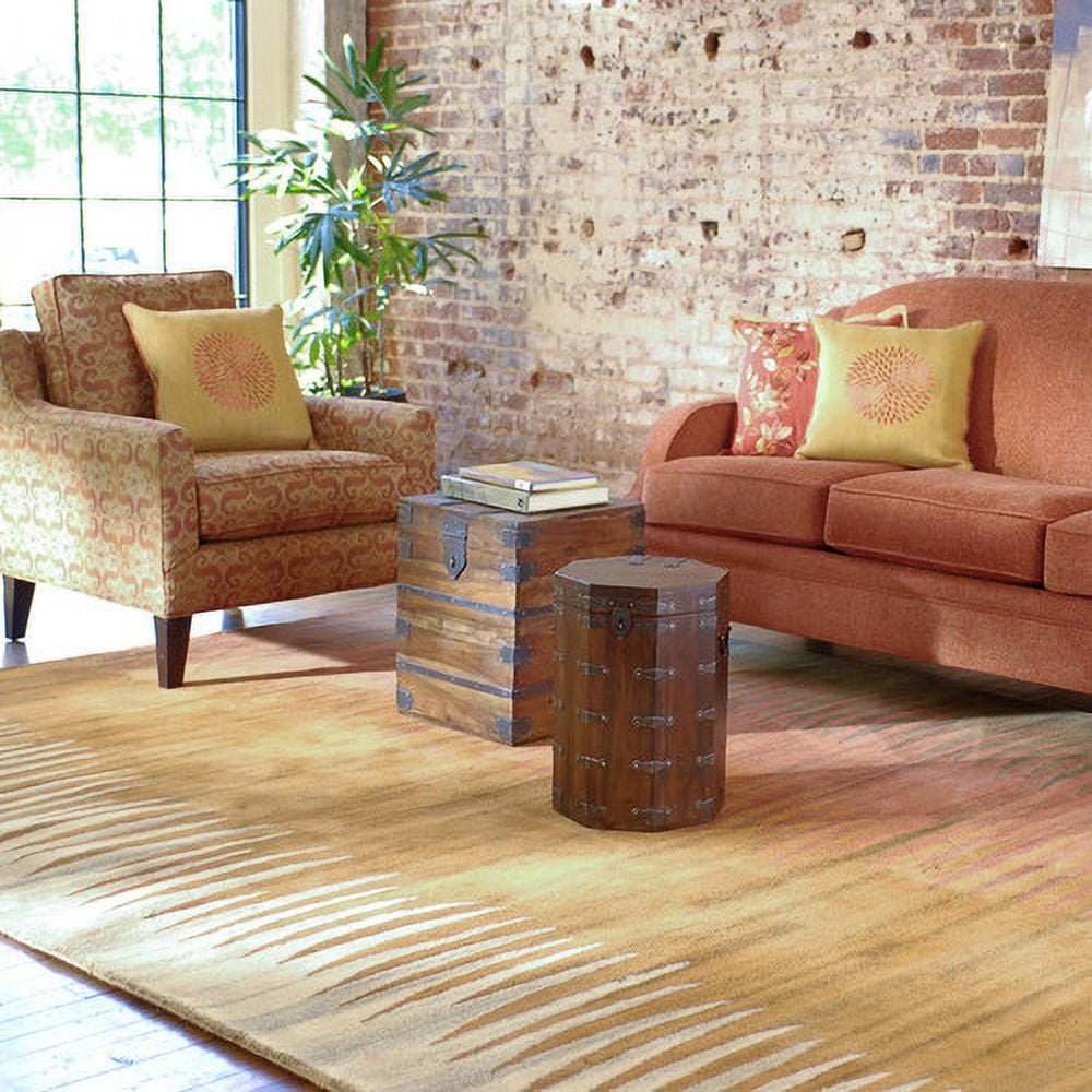 Union Rustic Gorman Hand-Tufted Wool Caramel Area Rug - Walmart.com