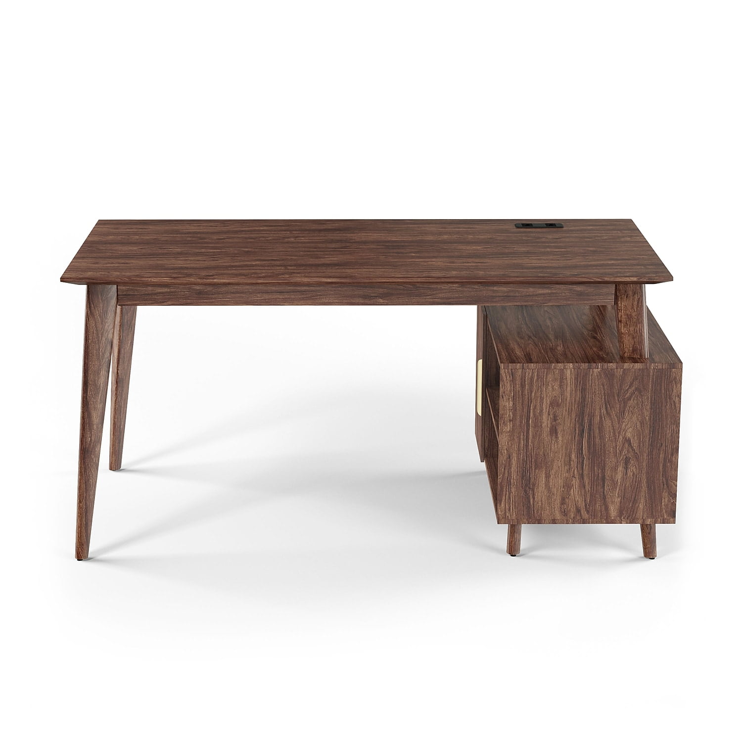 Union & Scale MidMod 60" Computer and Writing Storage Desk Espresso 2 ...