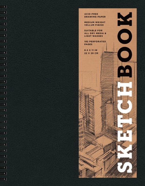 Union Square & Co. Sketchbooks Sketchbook 8.5 X 11 Black Spiral ...
