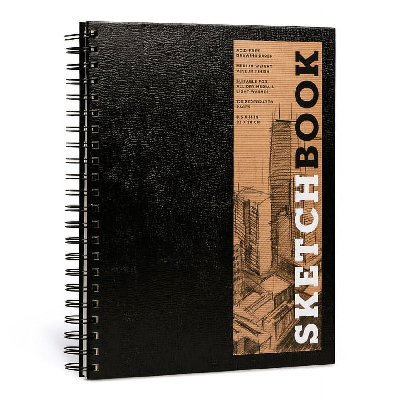 Union Square & Co. Sketchbooks Sketchbook (Basic Large Spiral Black ...