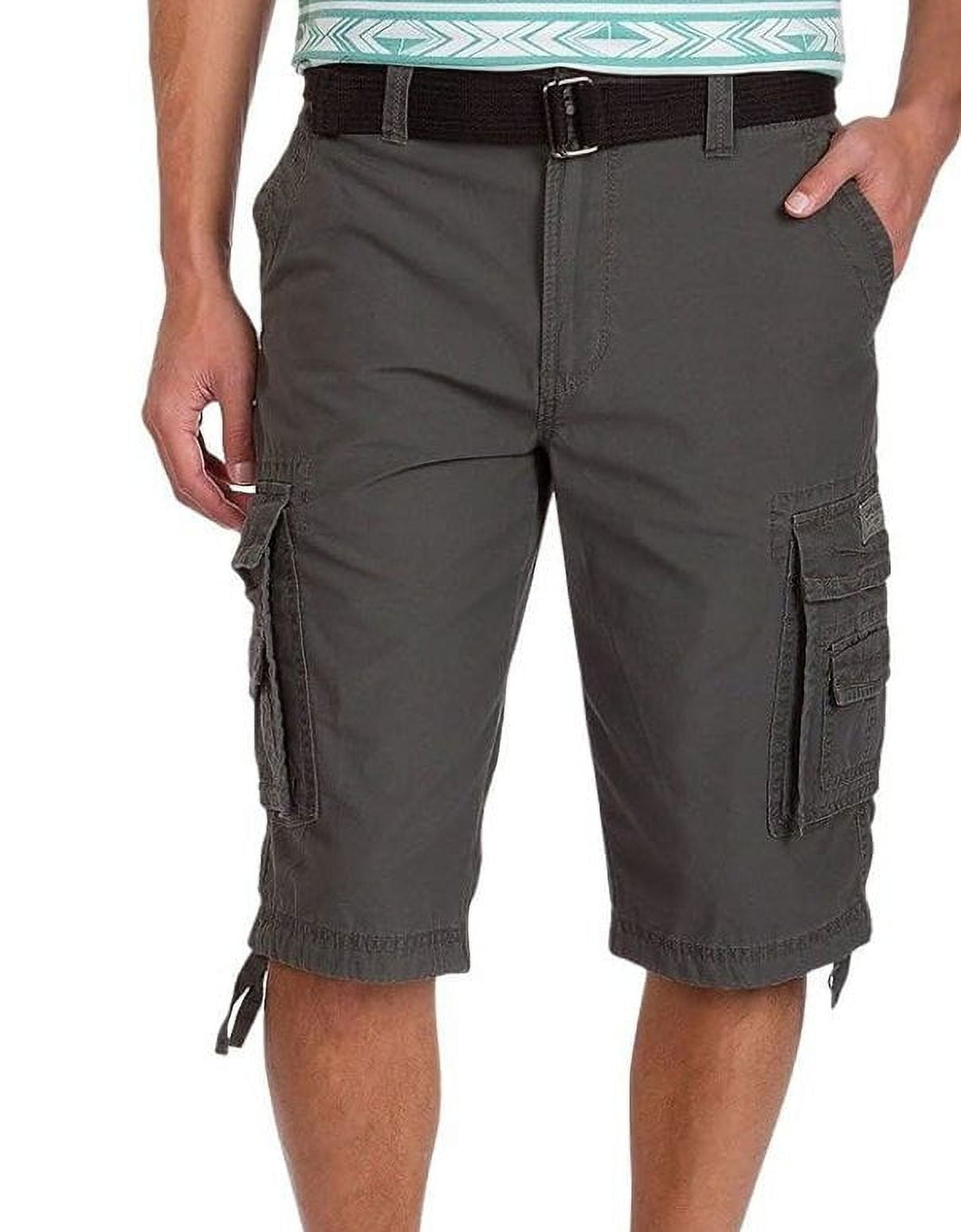 Unionbay Men's Cordova Belted Messenger Cargo Shorts Gray Size 38 ...