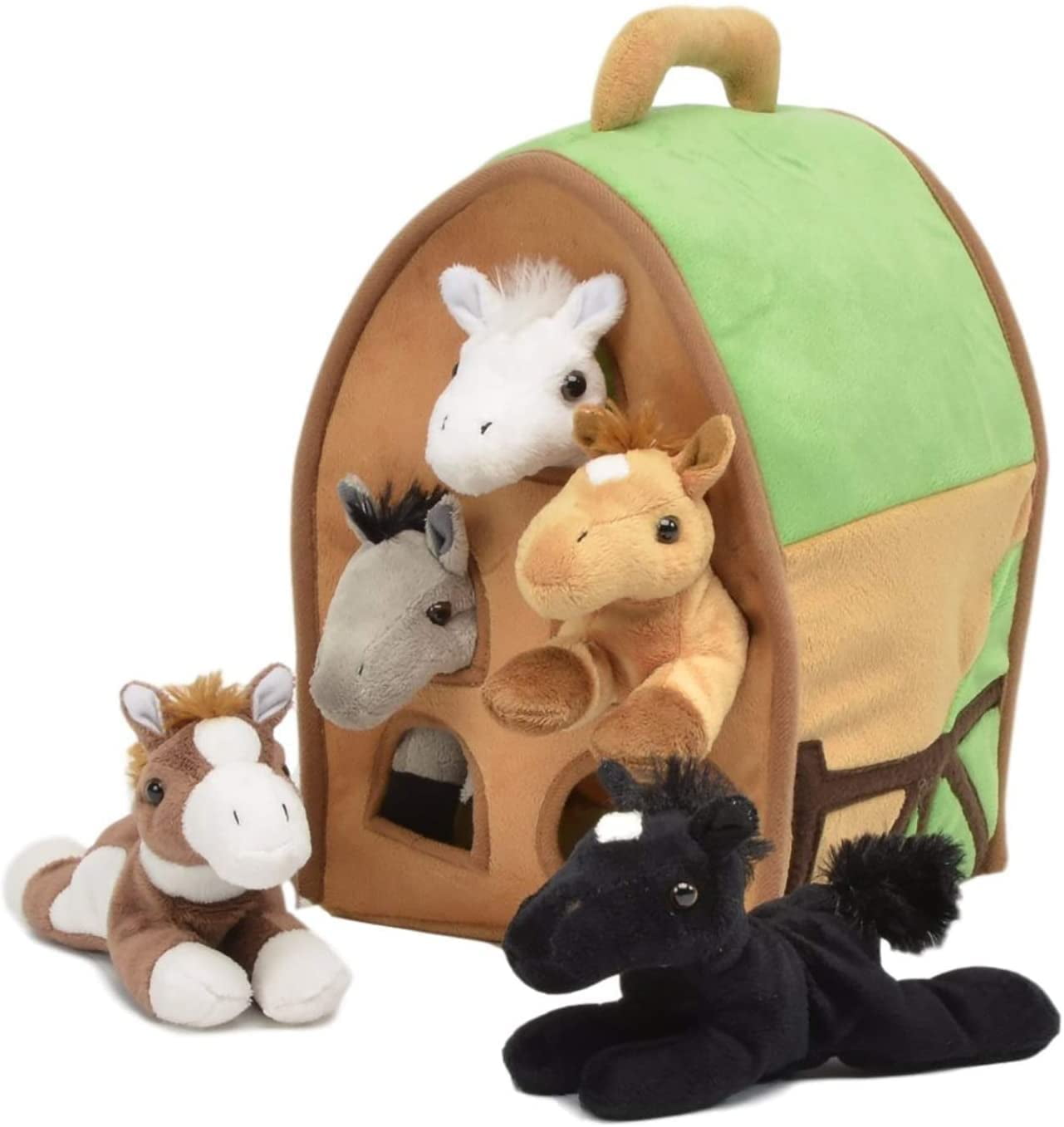 Unipak Plush Farm House Carrying Case with 5 Horses - Walmart.com
